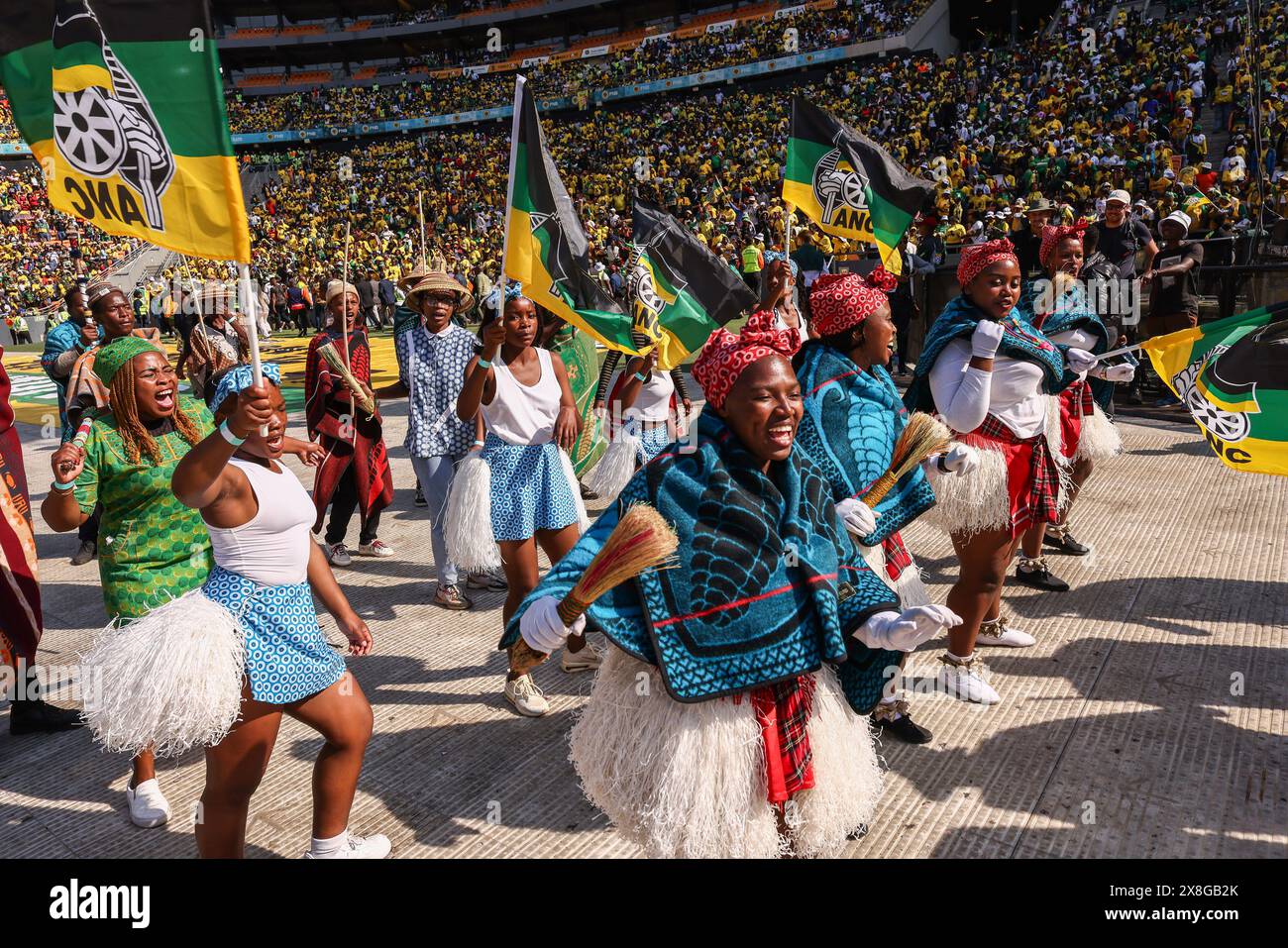 Cultural dancers perform during the final African National Congress ...