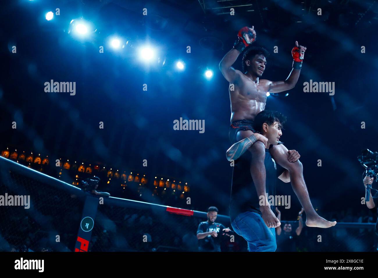 Kathmandu, Nepal. 25th May, 2024. Rabindra Dhant, an MMA fighter ...