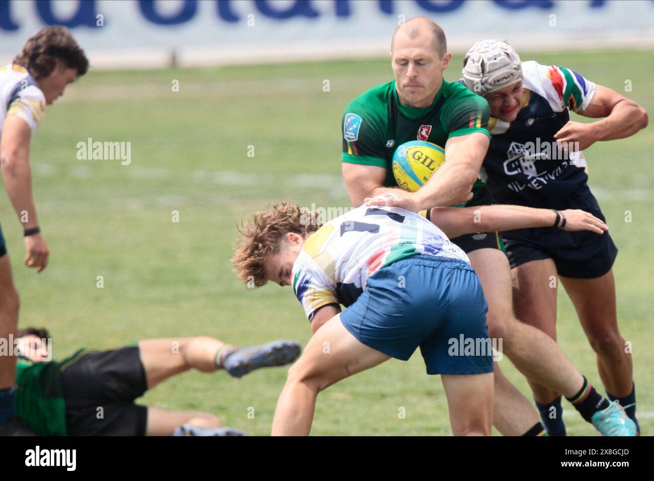 Villajoyosa, Spain. May 25, 2024. Lithuania and SA All Stars men’s rugby teams face each other ...