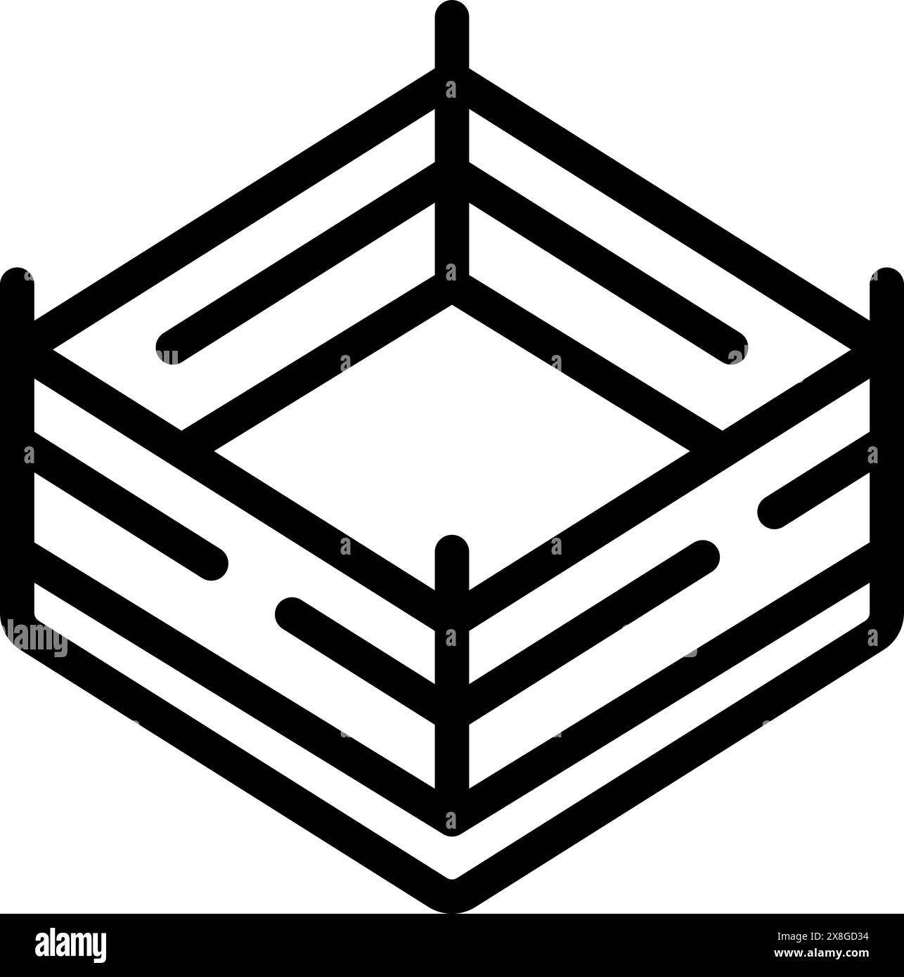 Geometric hexagonal line art icon in black and white vector design ...