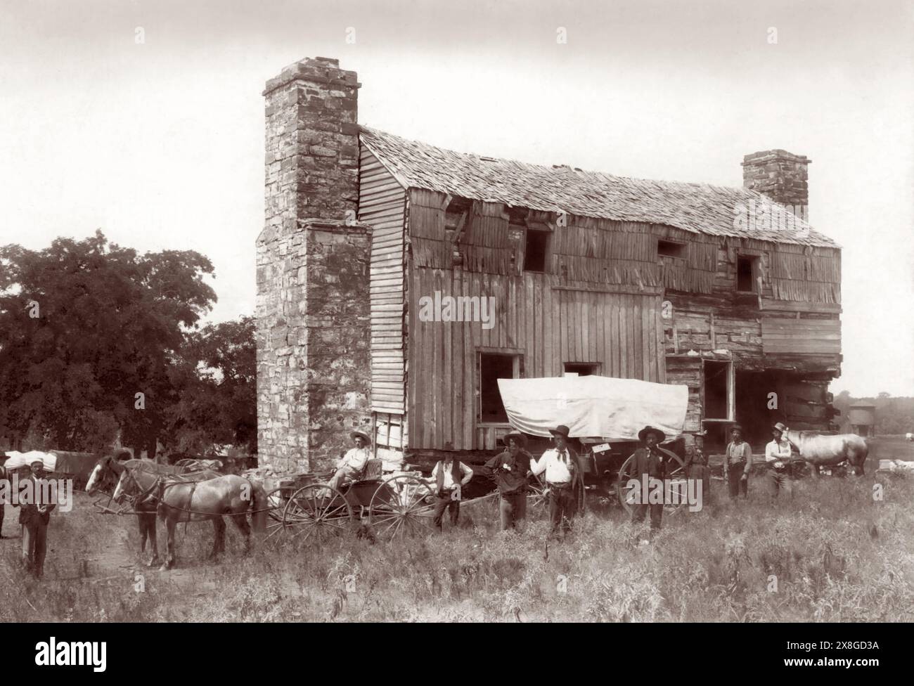 Jefferson Davis' first house at the Officers' Quarters at Fort Gibson ...