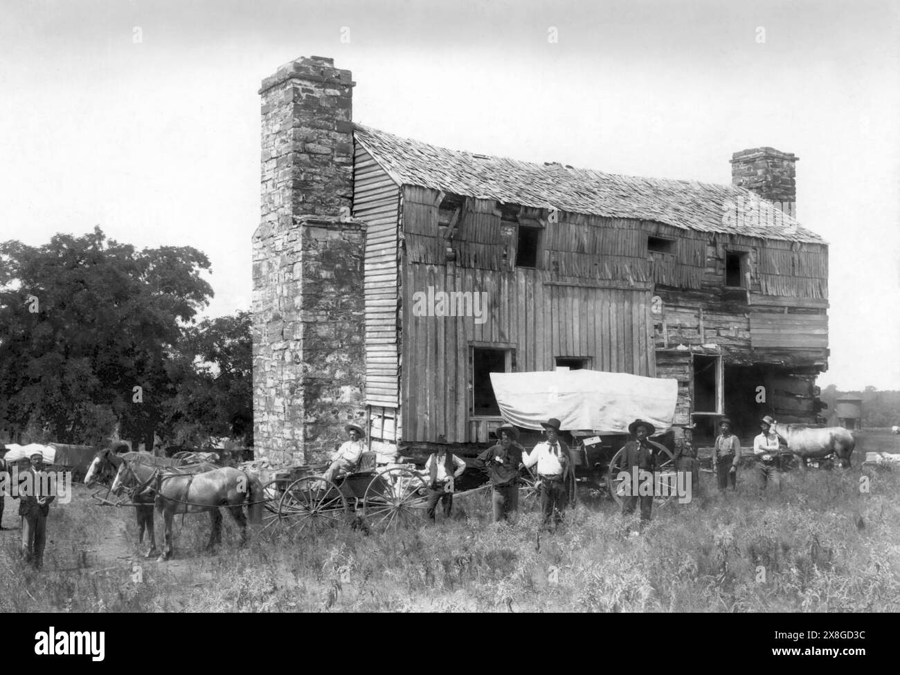 Jefferson Davis' first house at the Officers' Quarters at Fort Gibson in Fort Gibson, Oklahoma ...