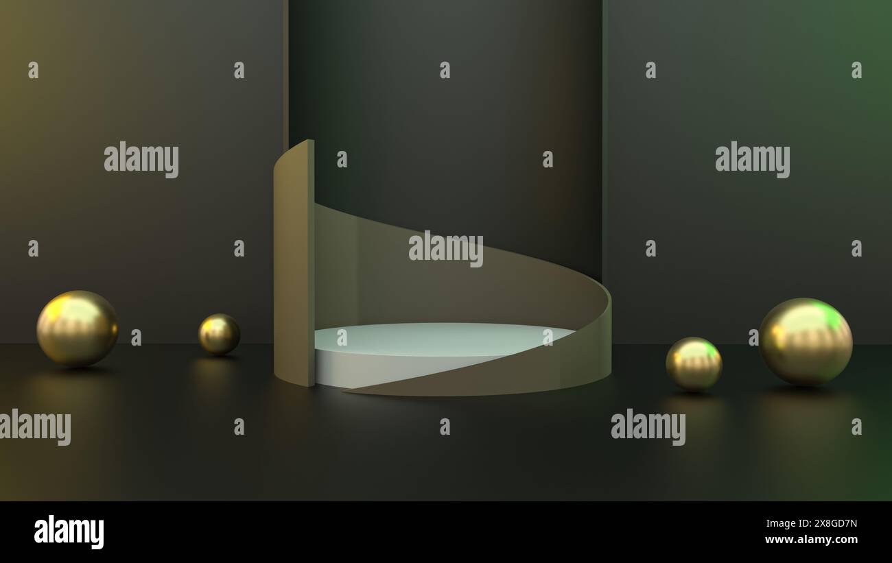 3d studio for product presentation. 3d illustration studio. 3d rendered ...