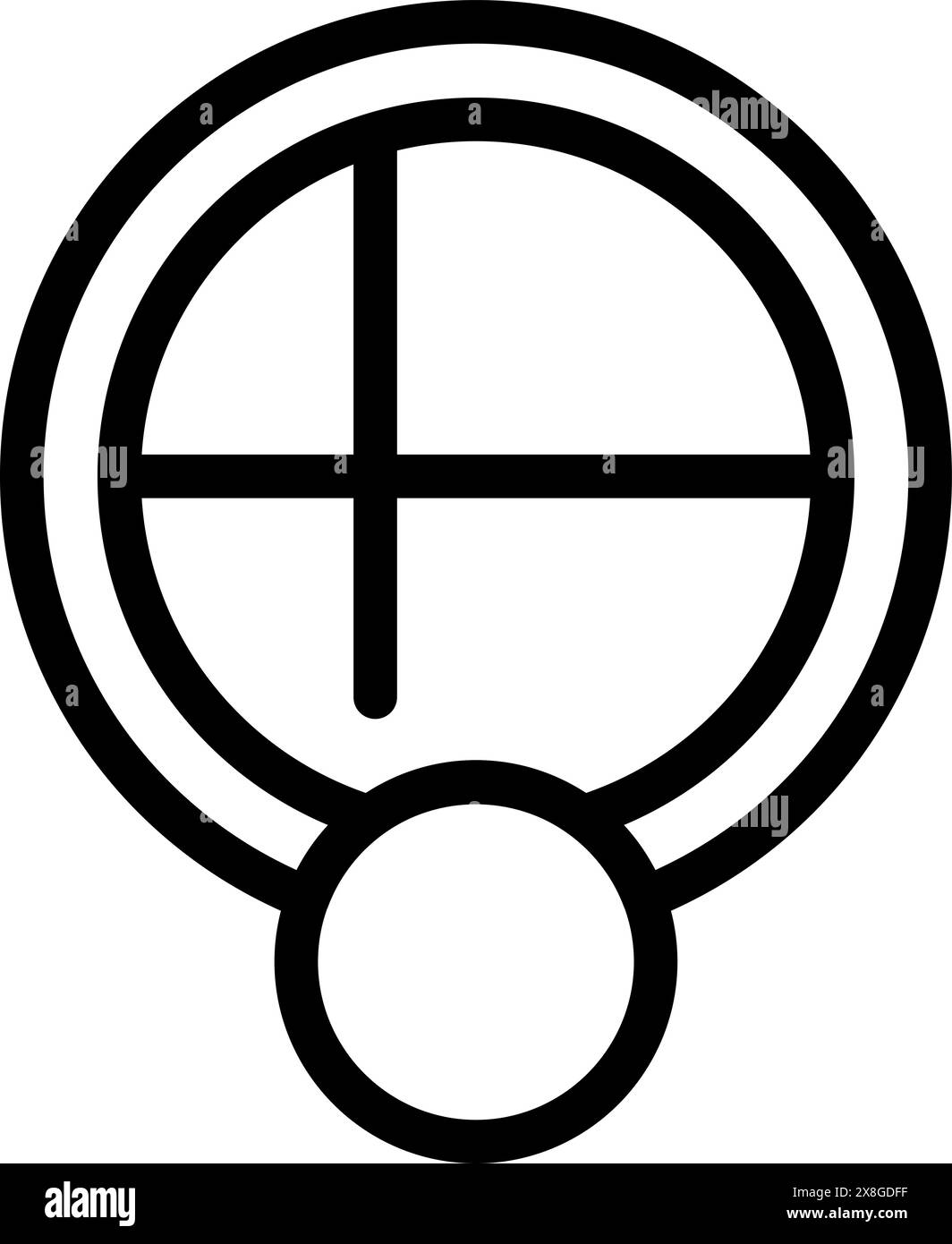 Clean, minimalistic design featuring a circle and line combination in a ...