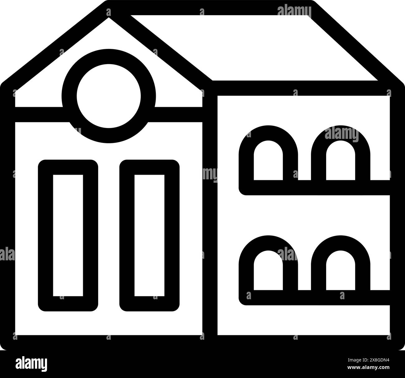 Vector illustration of a stylized house, perfect for logos and real ...