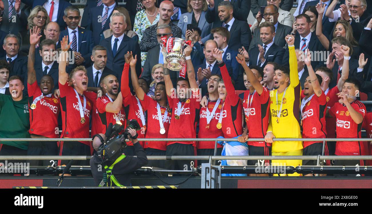 Manchester united fa cup 2024 trophy hi-res stock photography and ...