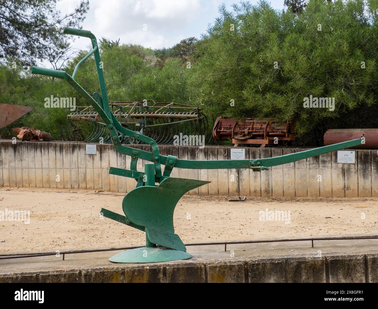 A two bladed tractor drawn plough for deep plowing circa 1950 Stock ...