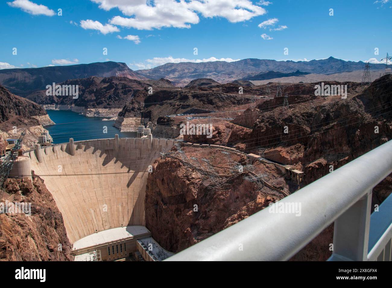 The construction of the Hoover Dam near Las Vegas, NV, created Lake ...