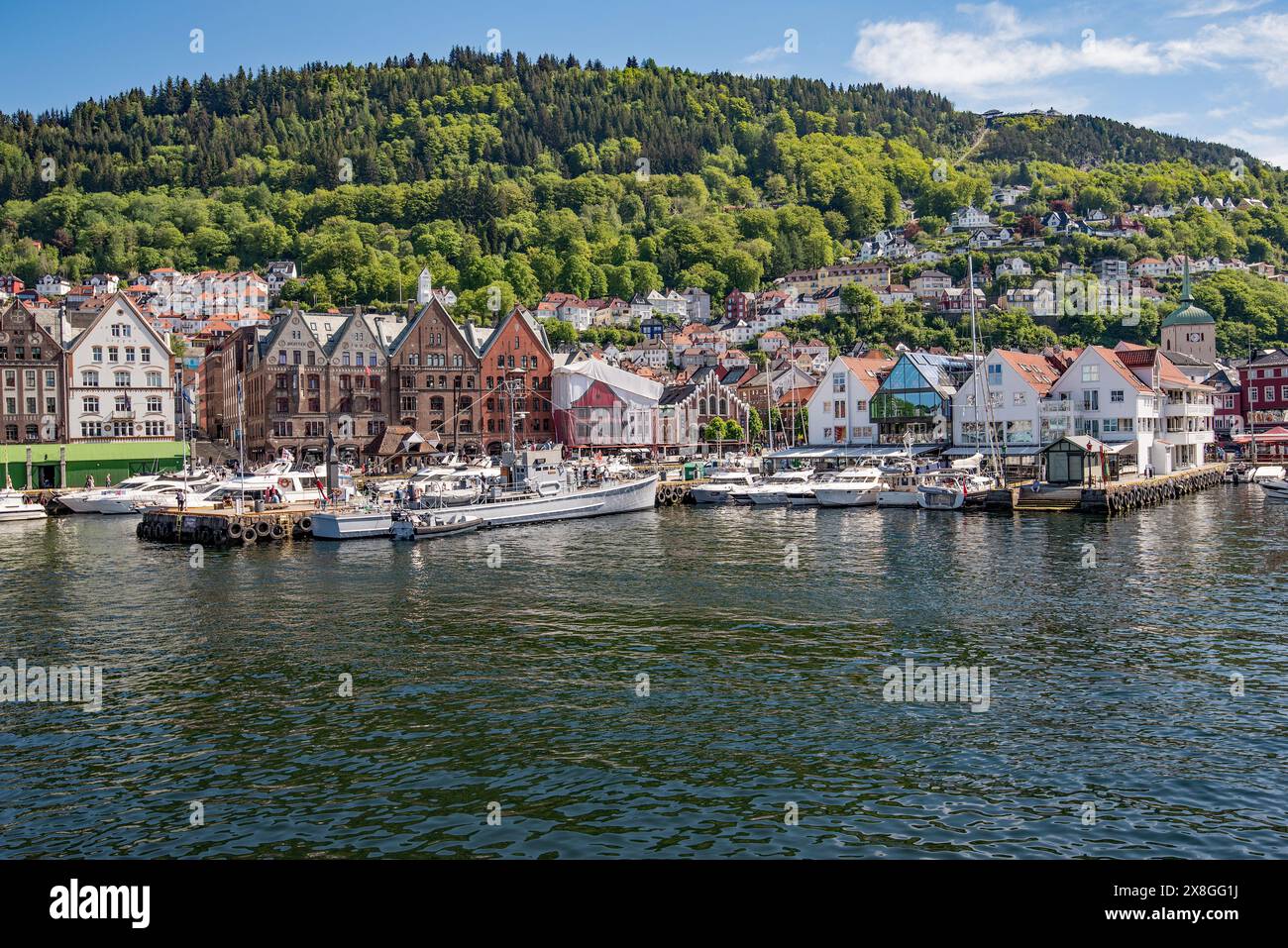 Waterfront properties at Bryggen, Bergen, a UNESCO World Heritage Site ...