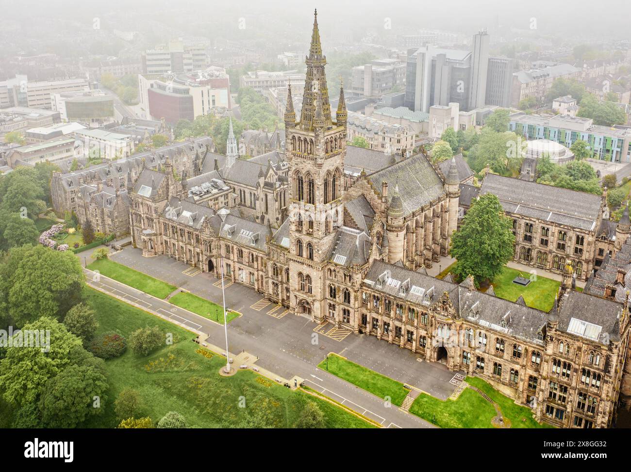 The university of Glasgow viewed from above Stock Photo - Alamy