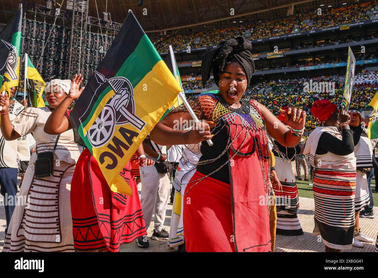 Cultural dancers perform during the final African National Congress ...