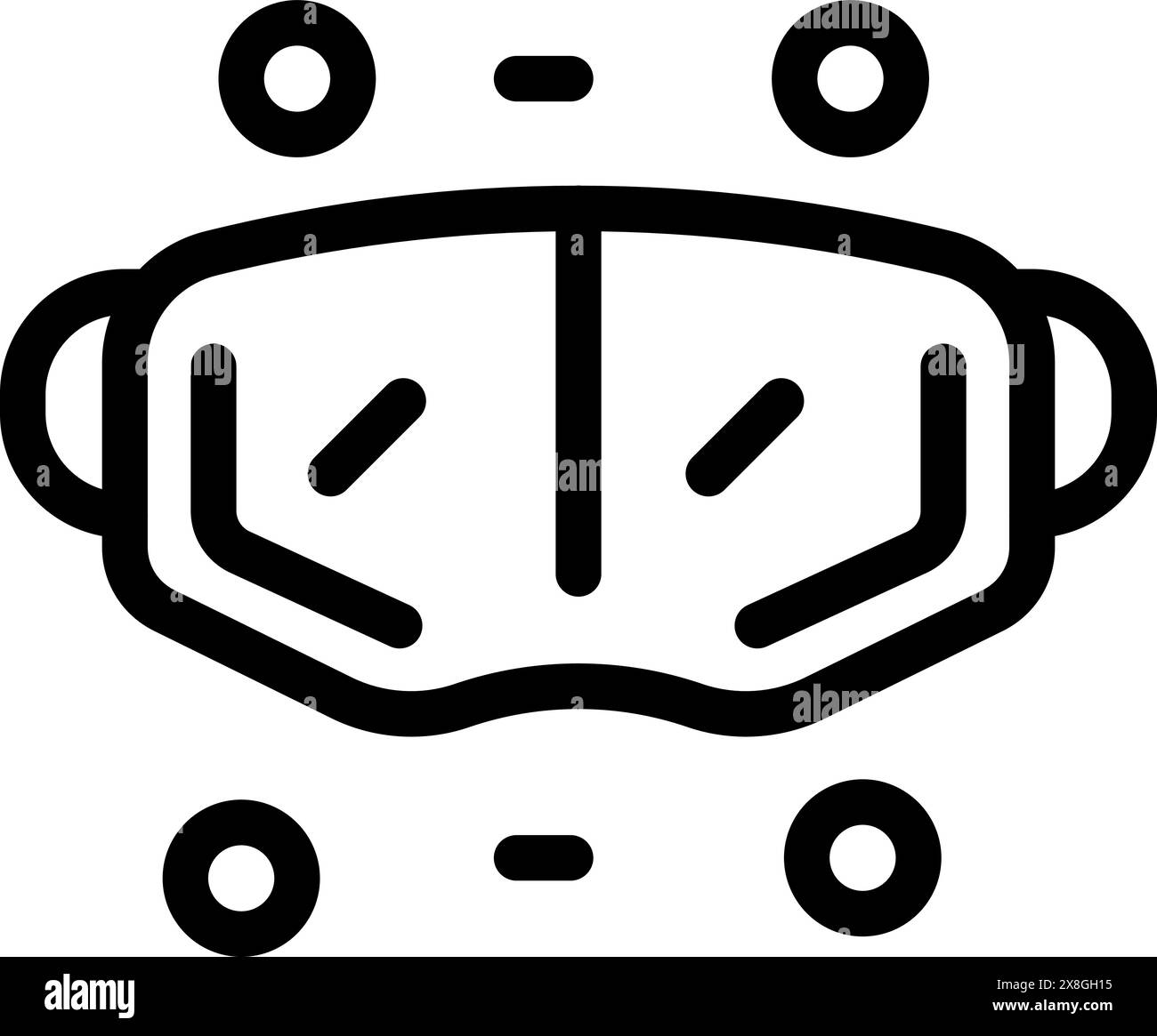 Vector illustration of a simple and minimalistic medical face mask icon ...