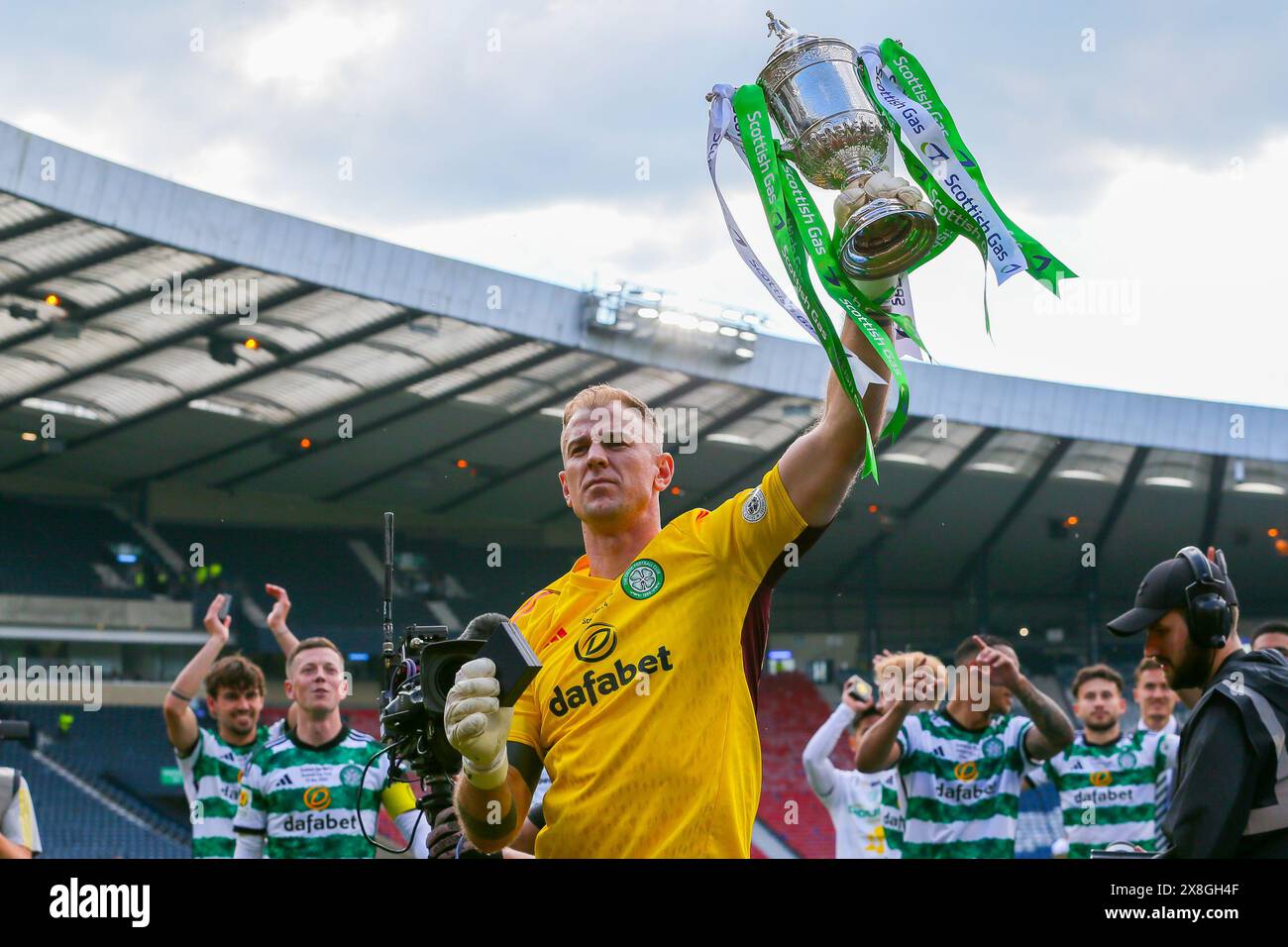 Glasgow, UK. 25th May, 2024. Celtic win the Scottish Cup, at Hampden ...