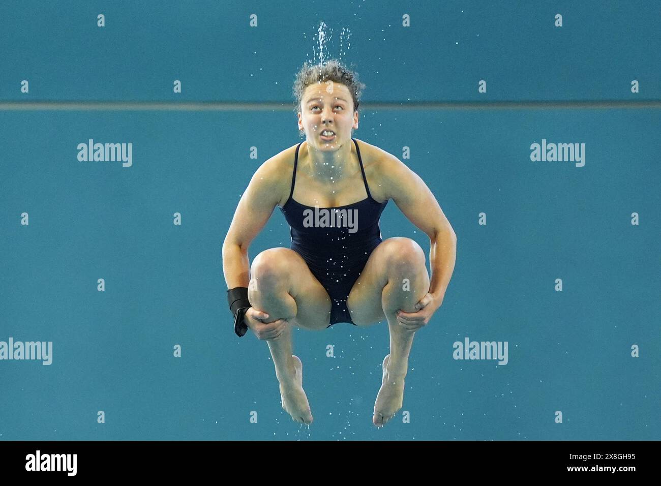 Amelie Underwood in action during the Women's 3M springboard final on ...