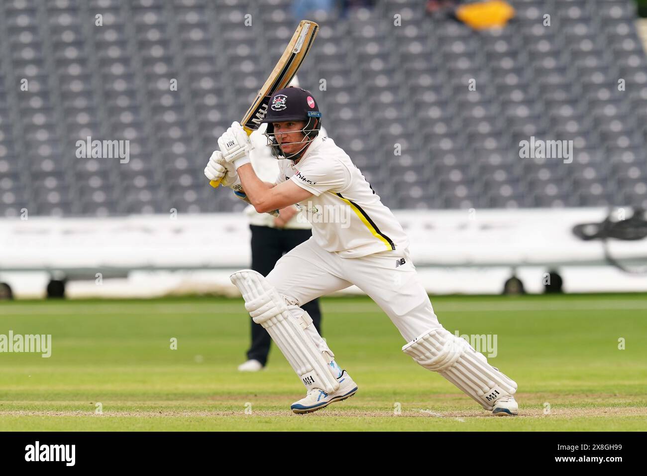 Bristol, UK, 25 May 2024. Gloucestershire's James Bracey batting during ...