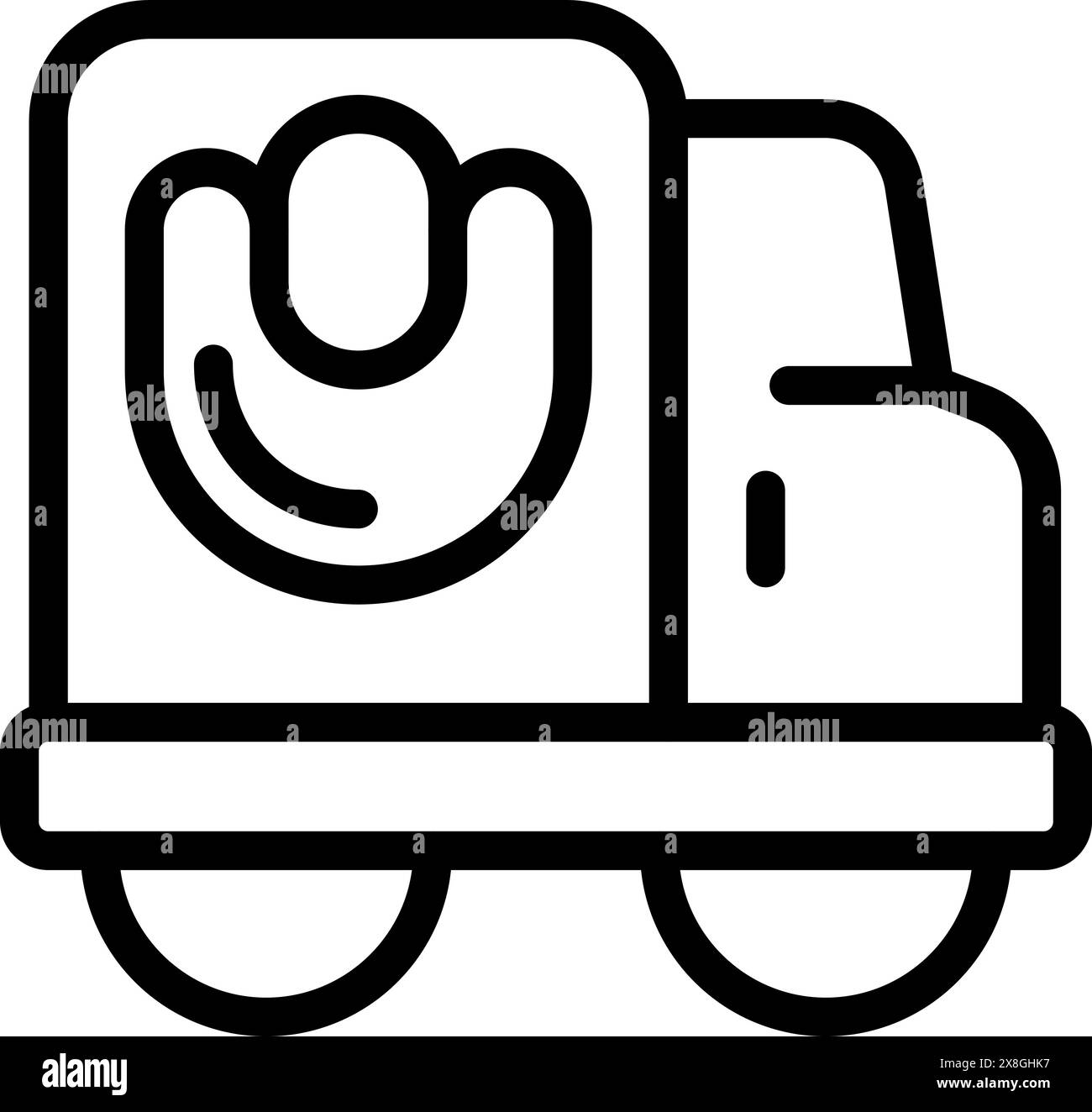 Stylized logistics shipping transportation Black and White Stock Photos ...