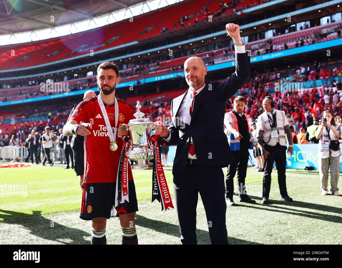 Manchester united fa cup 2024 trophy hi-res stock photography and ...