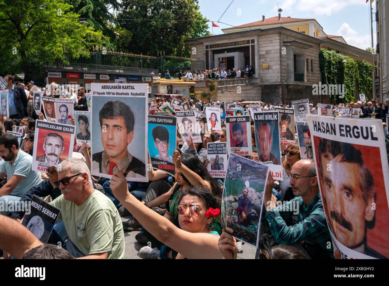 Beyoglu, Istanbul, Turkey. 25th May, 2024. Saturday Mothers and a group ...