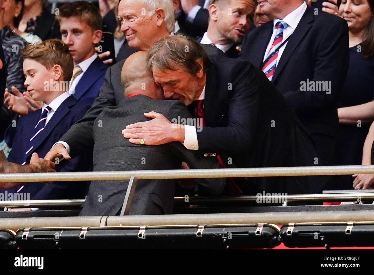 Sir Jim Ratcliffe embraces Manchester City manager Pep Guardiola ...