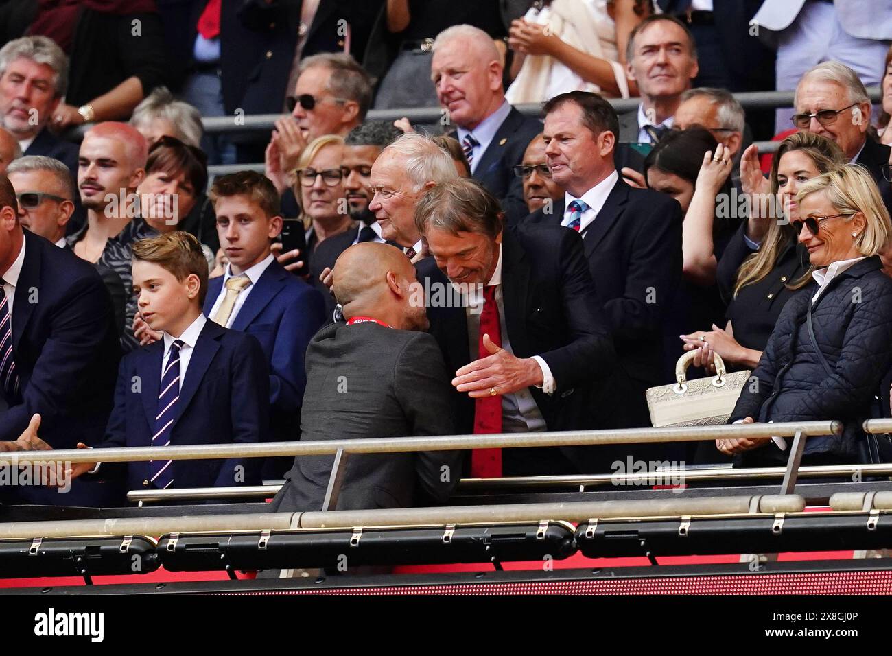 Sir Jim Ratcliffe embraces Manchester City manager Pep Guardiola ...