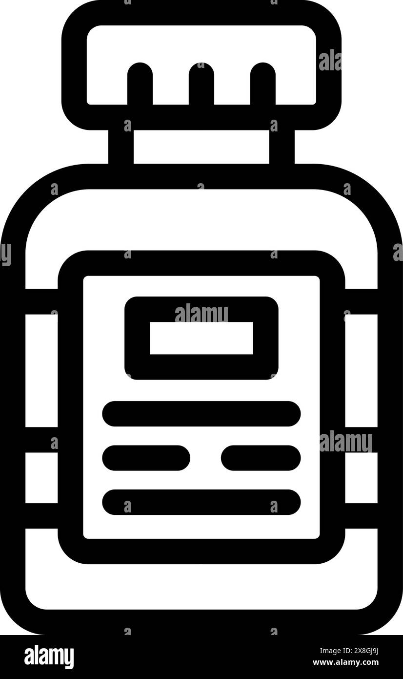 Medicine bottle icon vector illustration with pharmacy medical ...