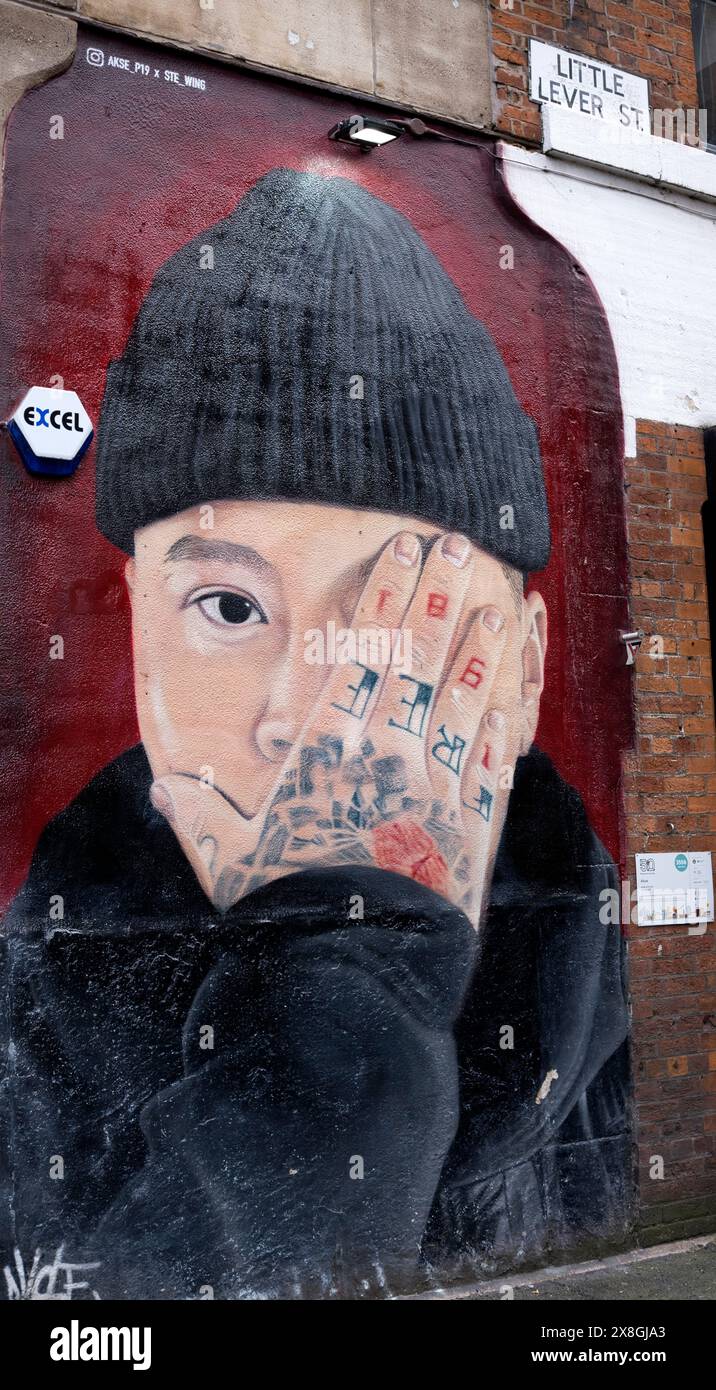 Street mural in Manchester,England Stock Photo - Alamy