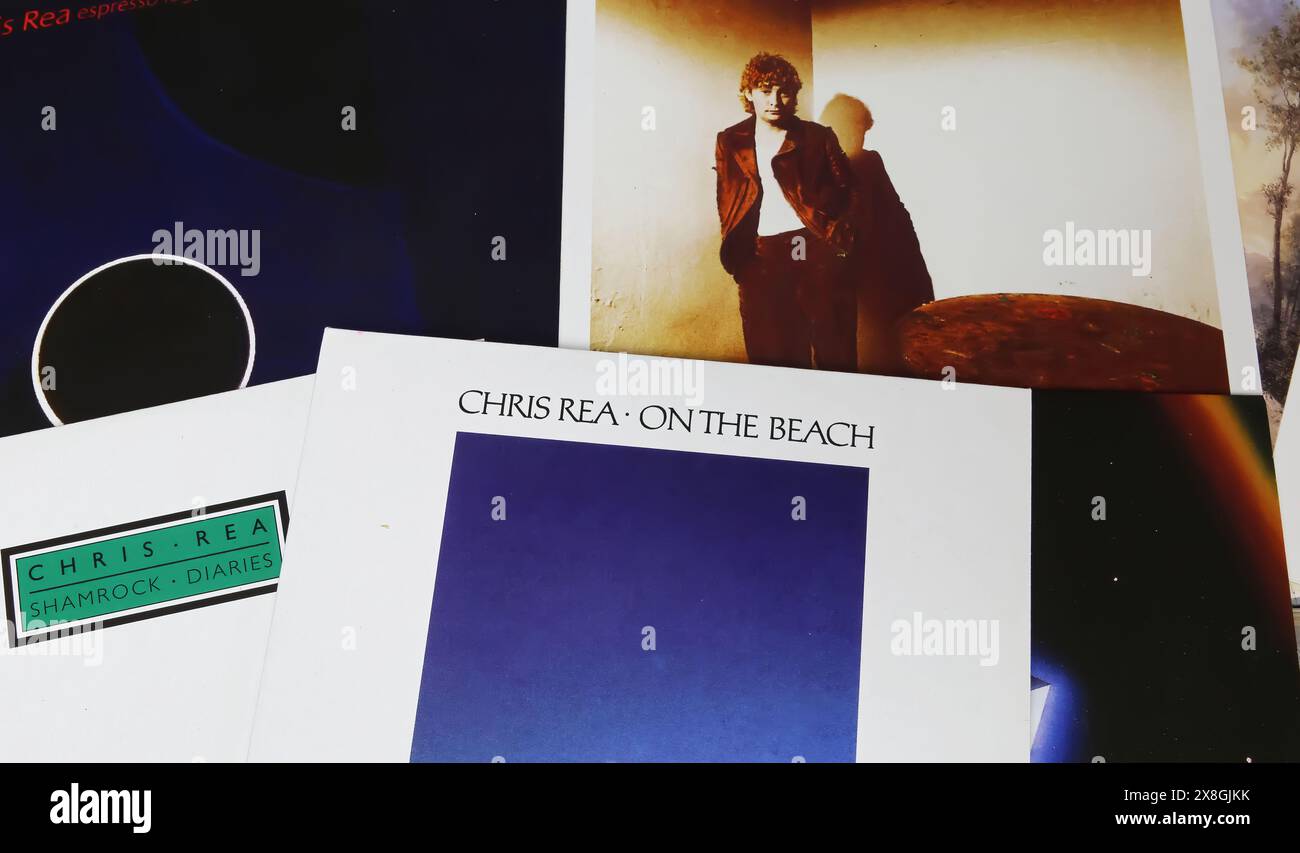 Viersen, Germany - May 9. 2024: Closeup of british singer Chris Rea ...