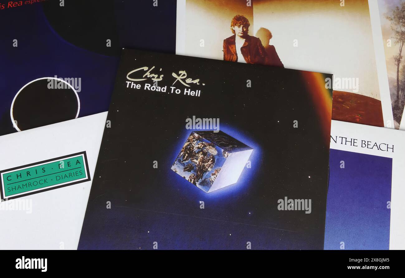 Viersen, Germany - May 9. 2024: Closeup of british singer Chris Rea ...