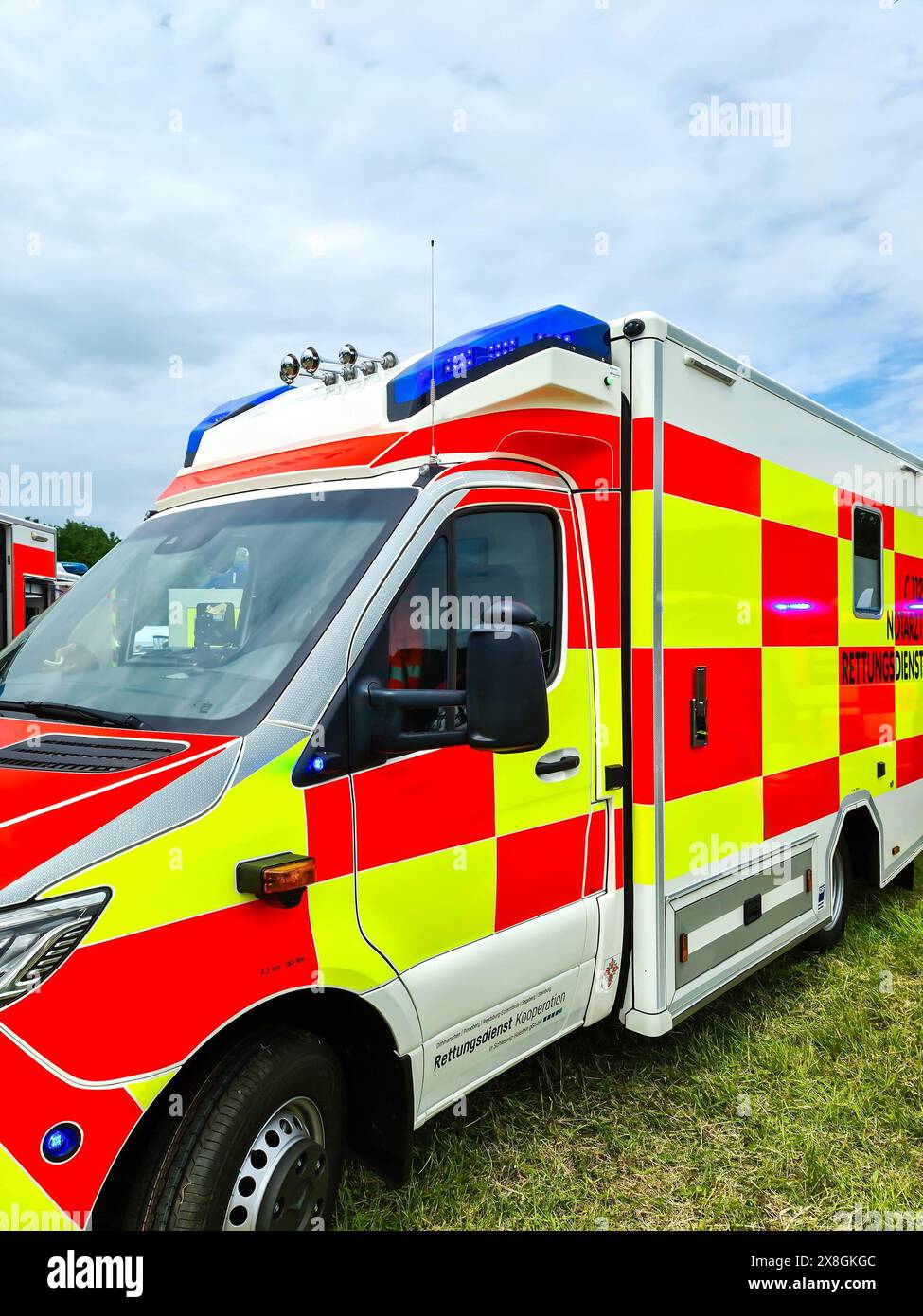 Kiel, Germany - 24.May 2024: A parked ambulance of the German rescue ...