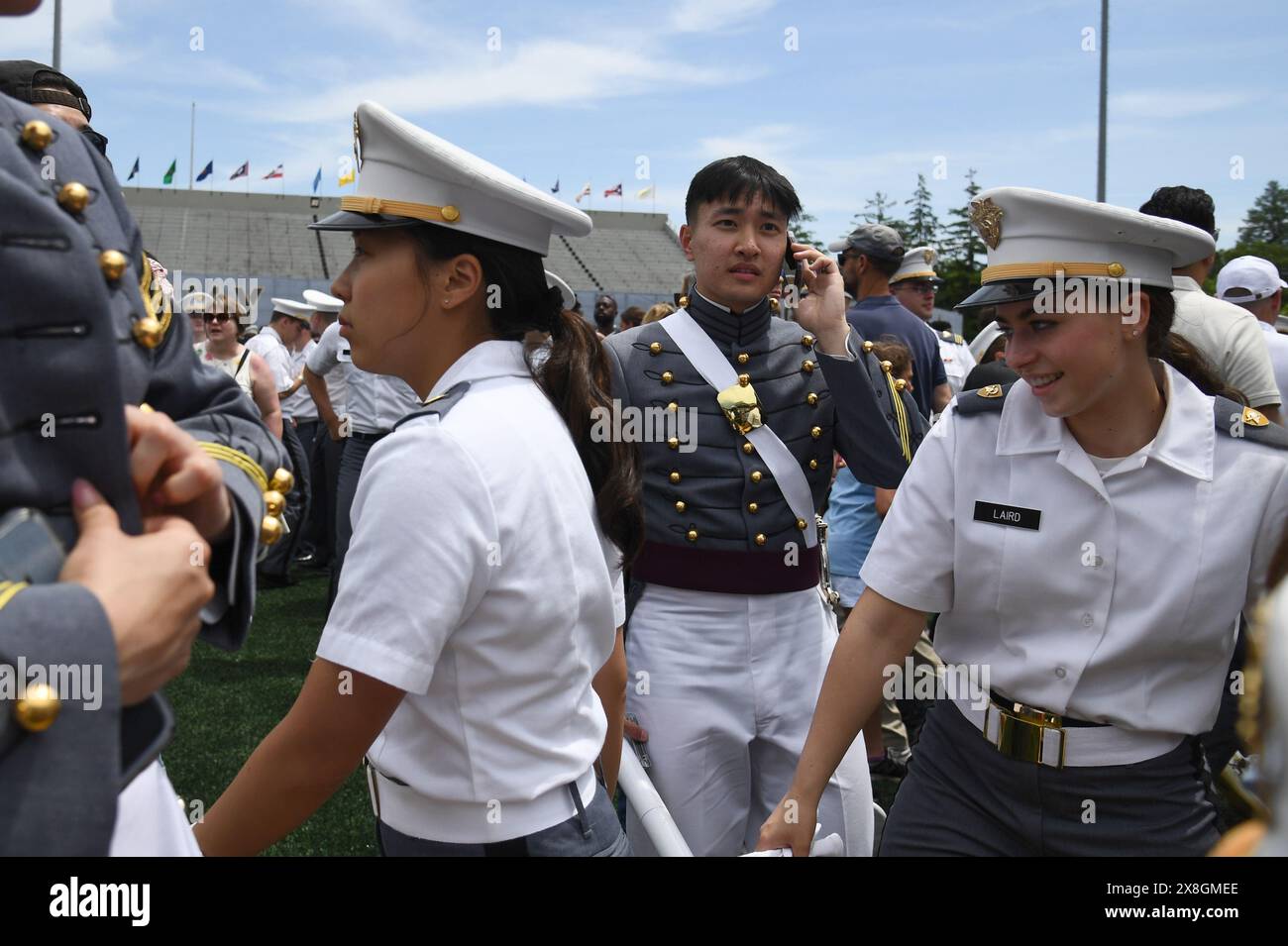 New York, USA. 25th May, 2024. Newly commissioned Second Lieutenant of ...