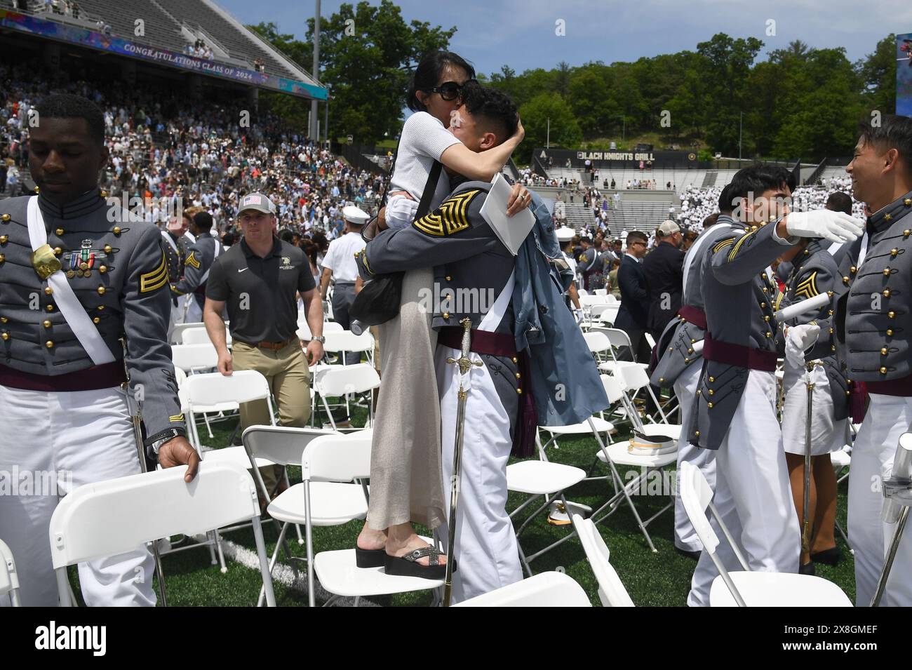 New York, USA. 25th May, 2024. Newly commissioned Second Lieutenant of ...