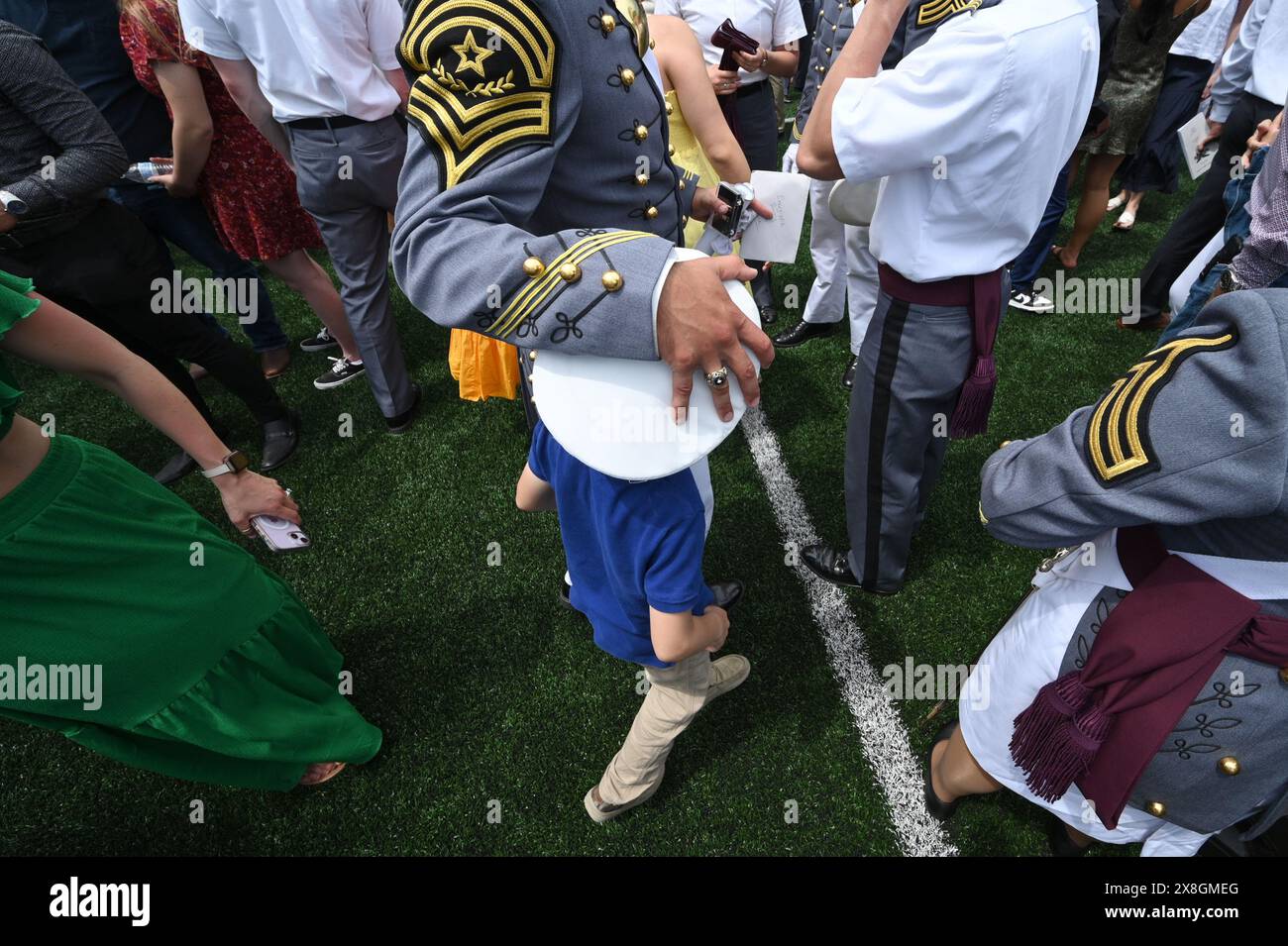 New York, USA. 25th May, 2024. Newly commissioned Second Lieutenant of ...