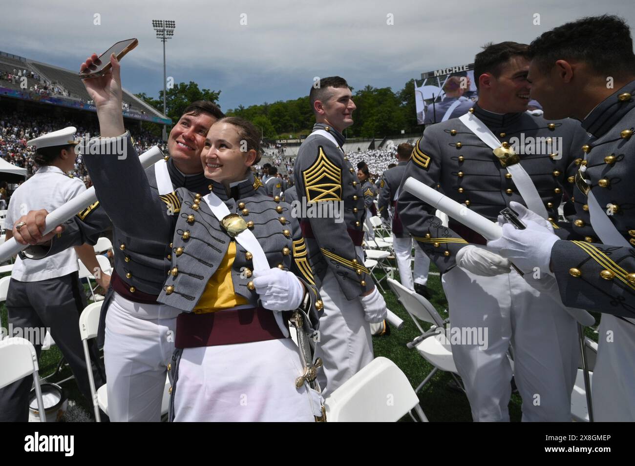 New York, USA. 25th May, 2024. Newly commissioned Second Lieutenant of ...