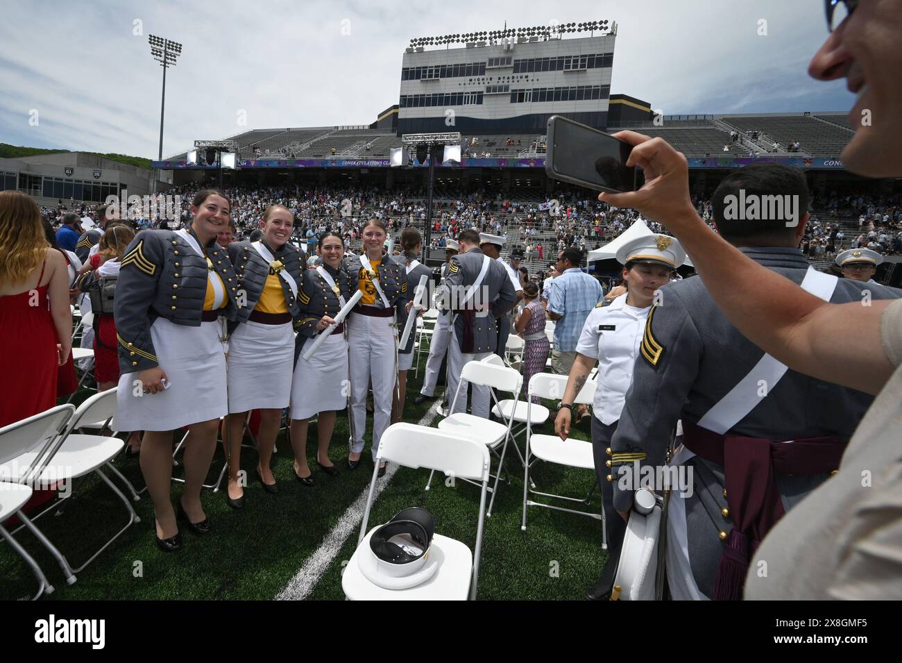 New York, USA. 25th May, 2024. Newly commissioned Second Lieutenant of ...