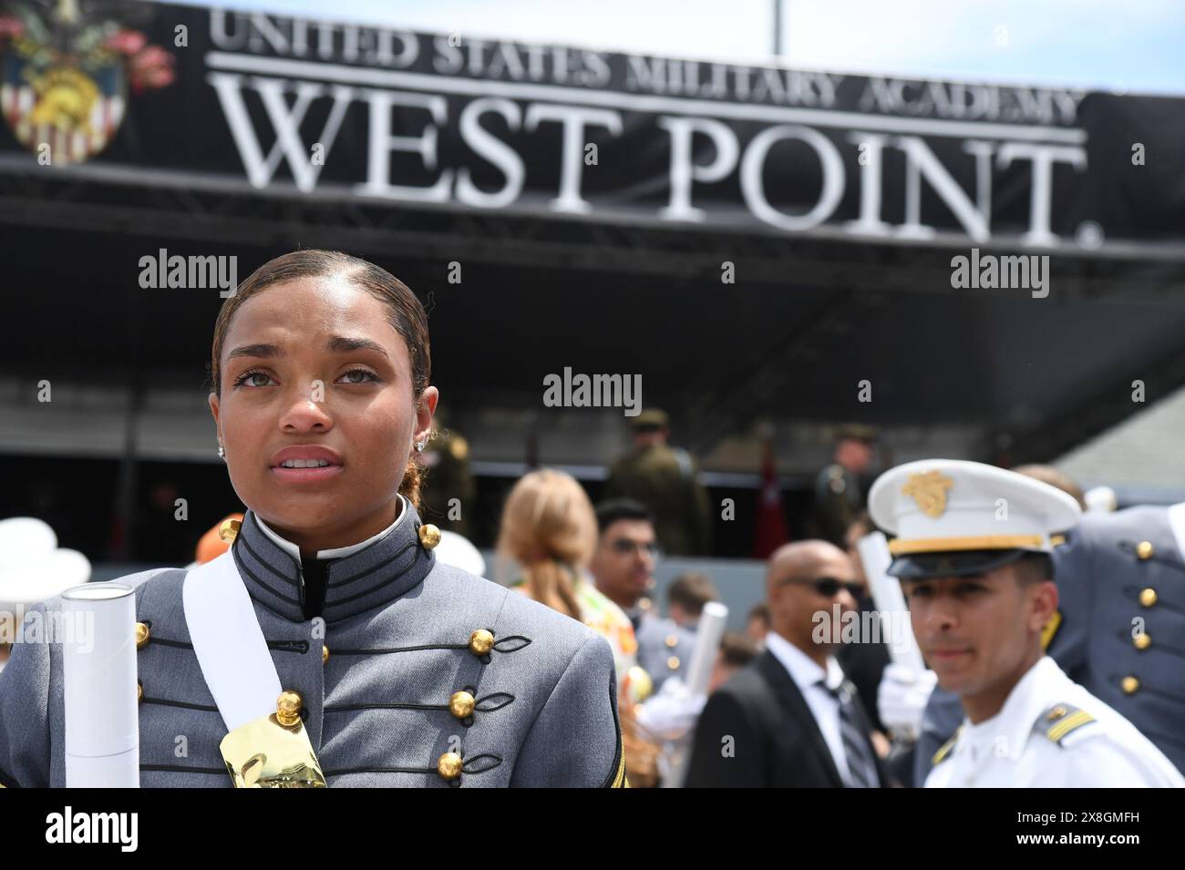 New York, USA. 25th May, 2024. Newly commissioned Second Lieutenant of ...