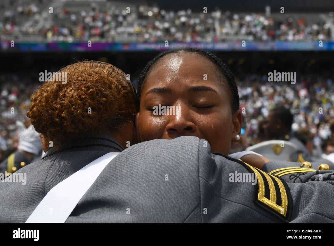 New York, USA. 25th May, 2024. Newly commissioned Second Lieutenant of ...