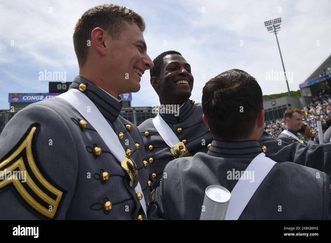 New York, USA. 25th May, 2024. Newly commissioned Second Lieutenant of ...