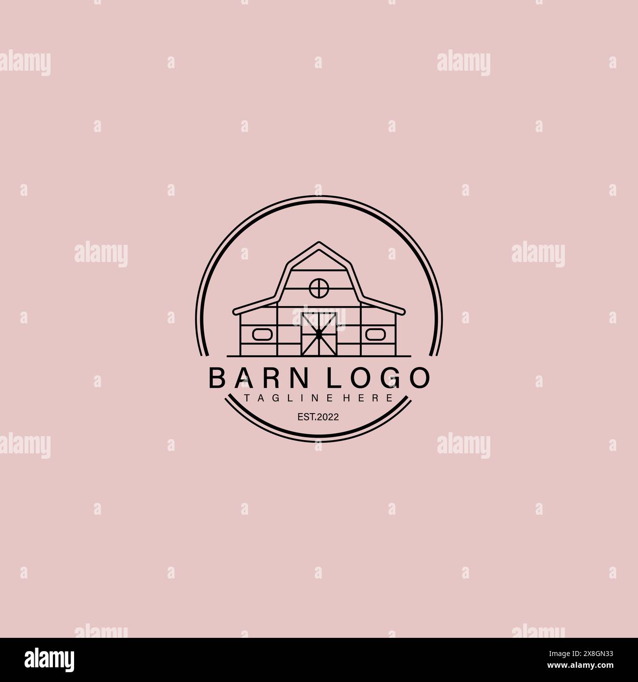 Barn line art logo minimalist vector symbol illustration design Premium Vector Stock Vector ...
