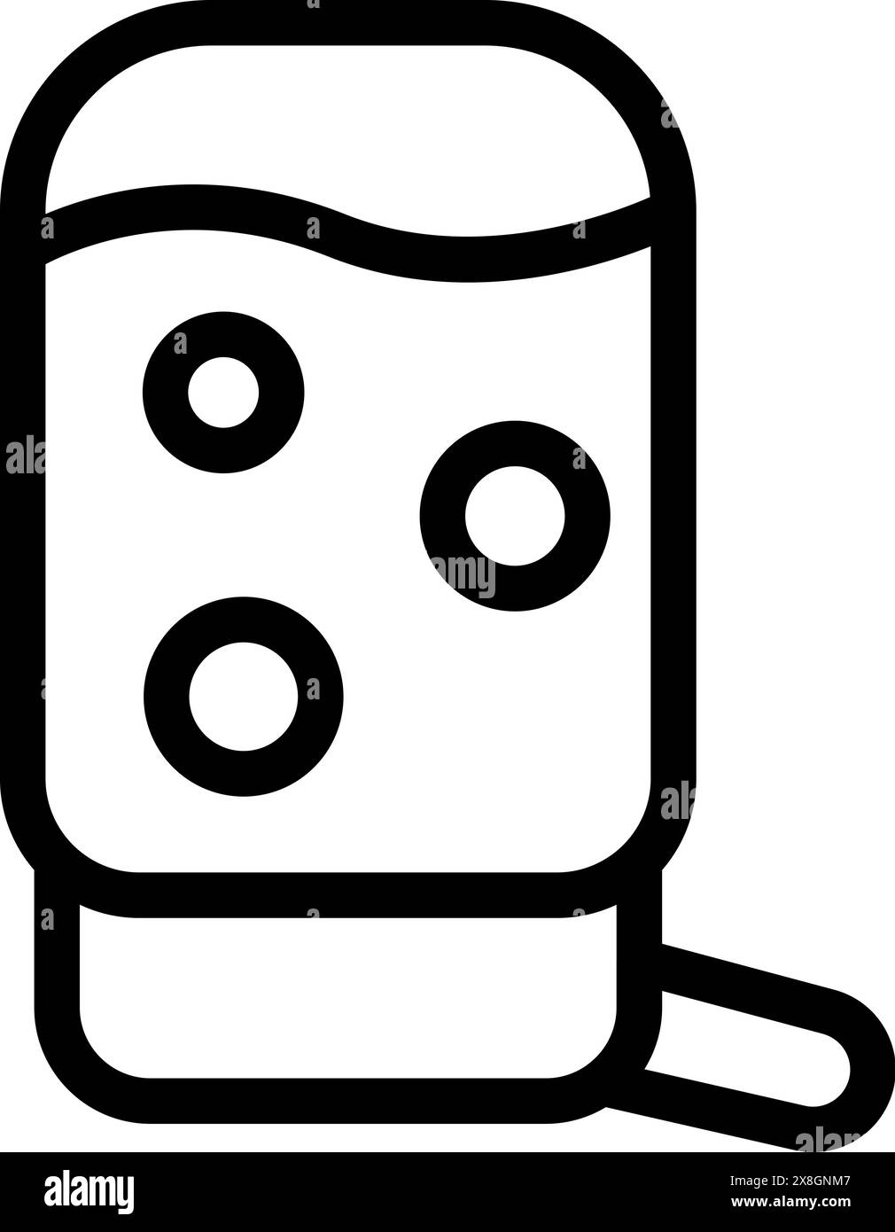 Vector illustration of a stylized domino tile icon on a white ...