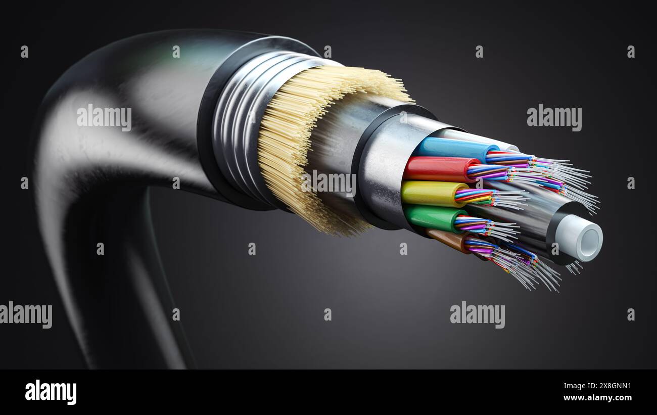 Fiber optic cable. Multimode all-media self-supporting fiber optic ...