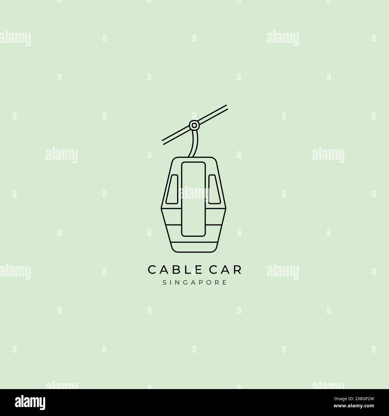 cable car logo cartoon icon design template black modern vector ...