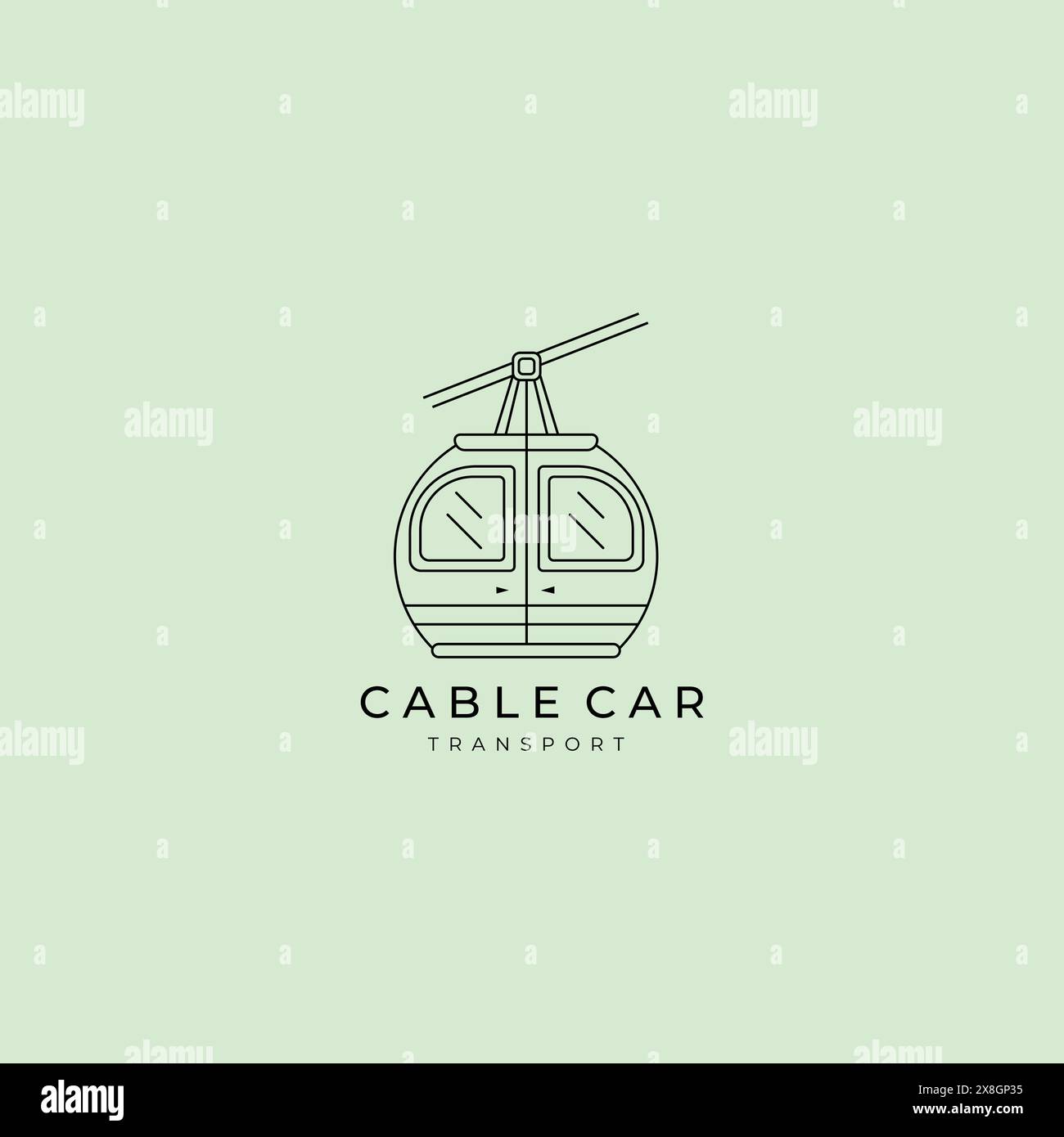 cable car logo cartoon design template icon modern isolated vector ...