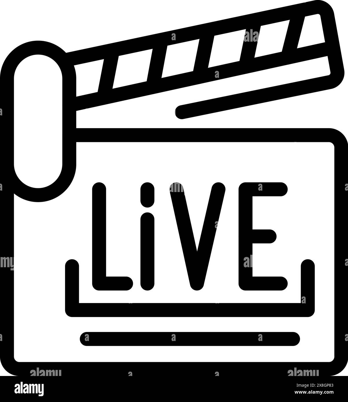 Vector illustration of a simplified live broadcast icon with ...