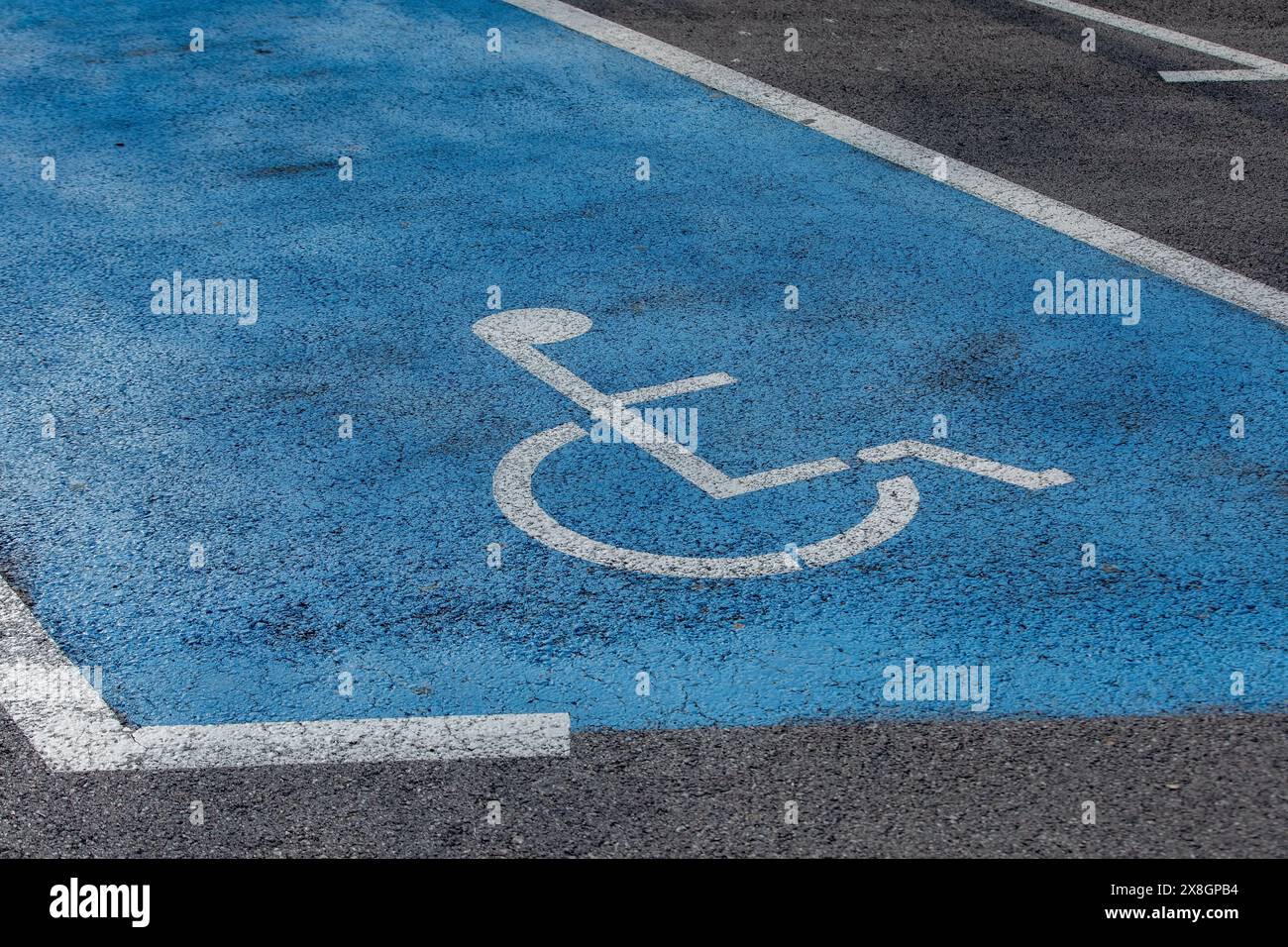 Accessible Parking Space for Disabled Drivers in Urban Setting Stock ...