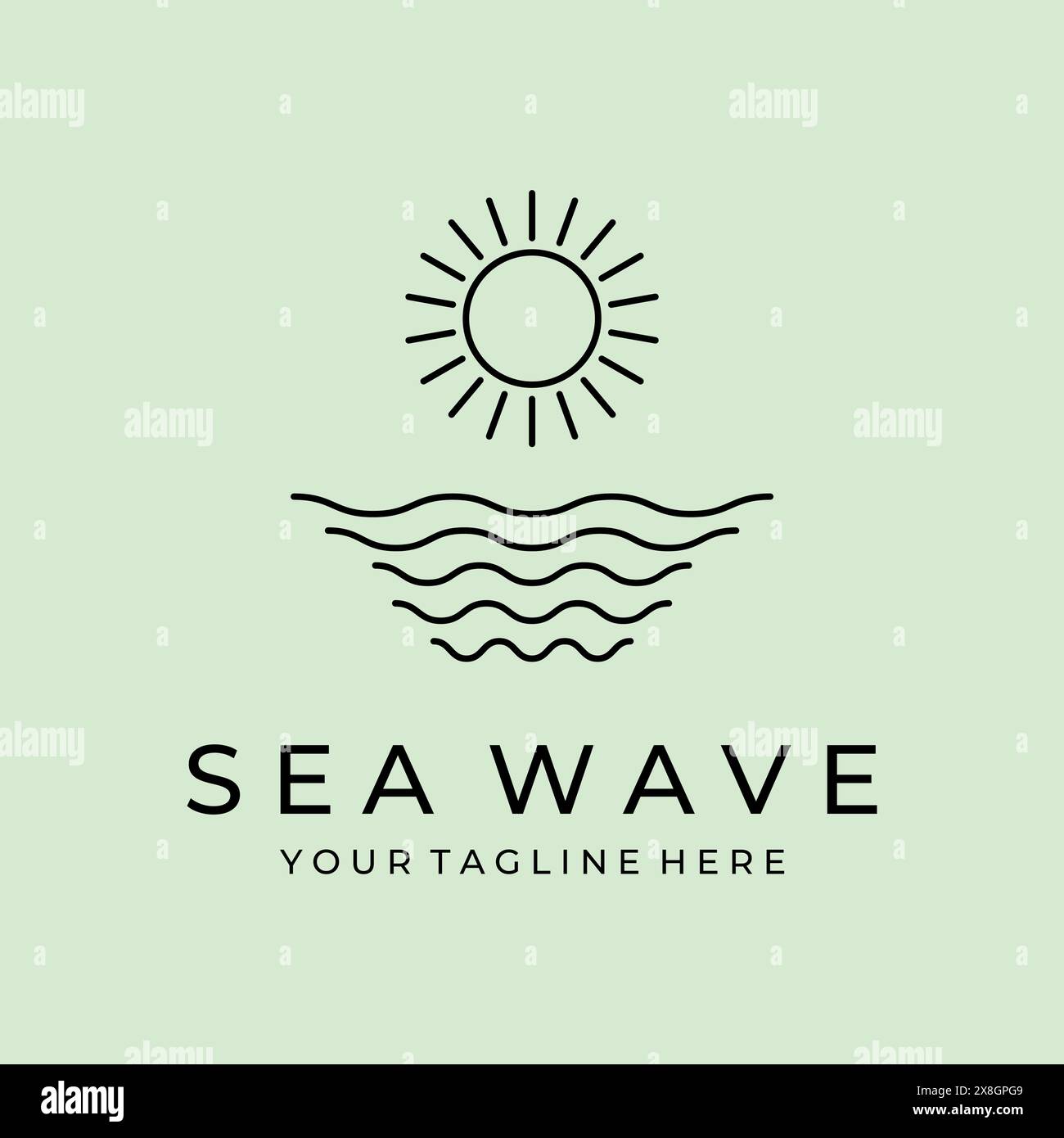 Ocean wave logo hi-res stock photography and images - Alamy