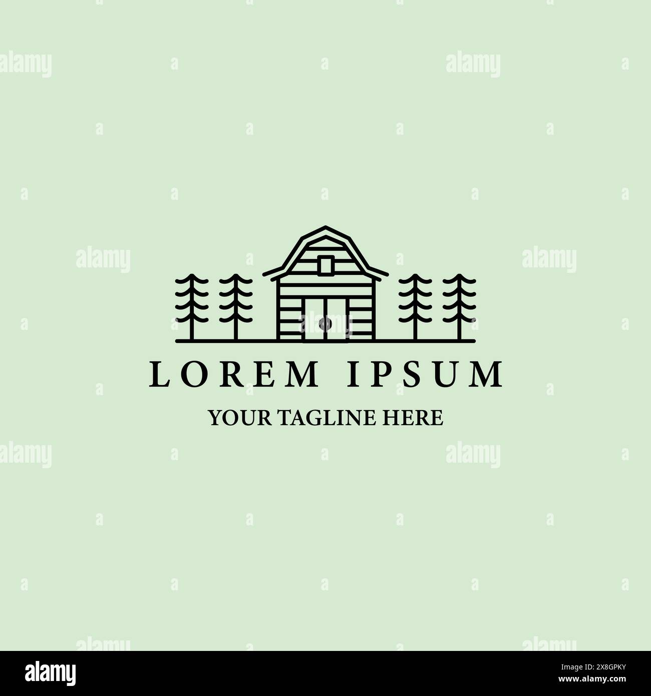 Barn logo vector illustration design, creative bar house logo Stock ...
