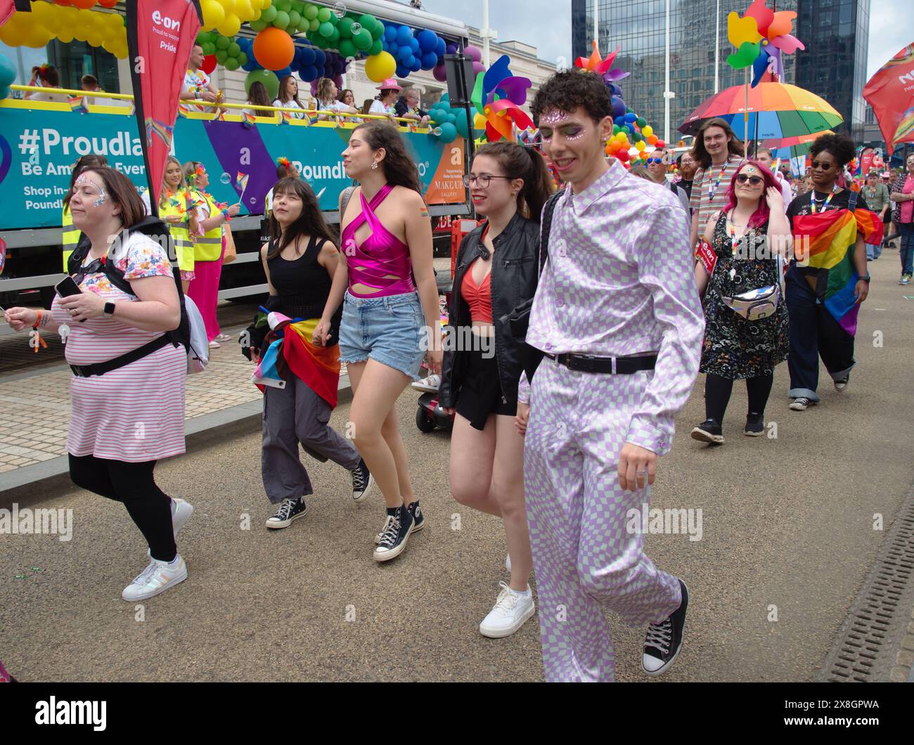 Birmingham, UK. 25th May, 2024. An estimated 75,000 spectators line the ...