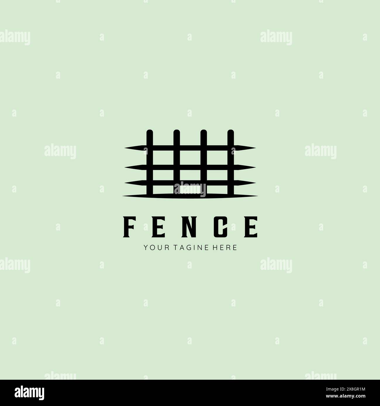 Fence logo vector illustration design Stock Vector Image & Art - Alamy