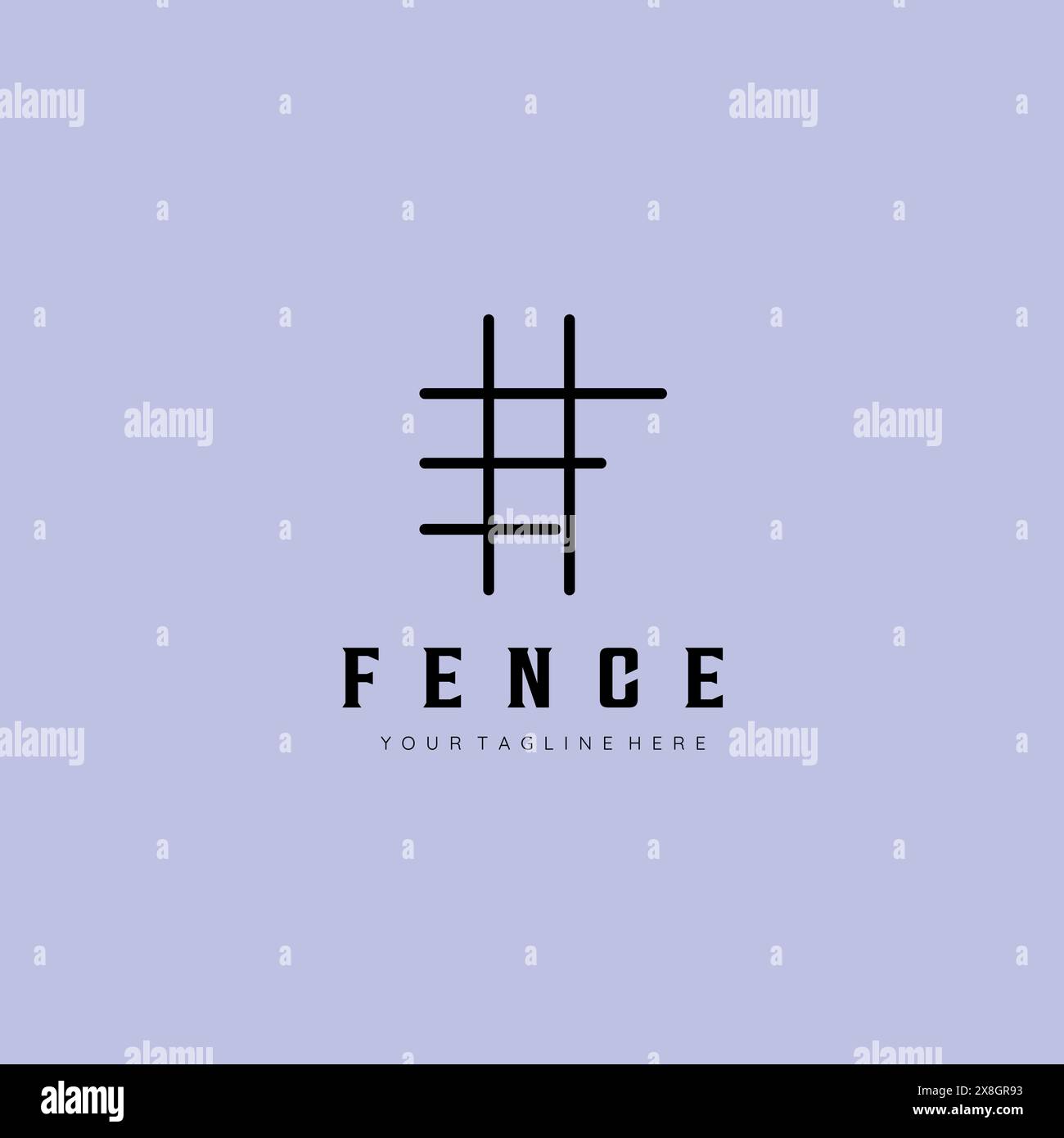Fence design logo template illustration Stock Vector Image & Art - Alamy