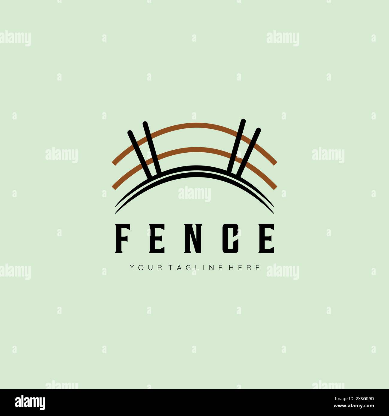 Fence Logo Template Vector stock Stock Vector Image & Art - Alamy